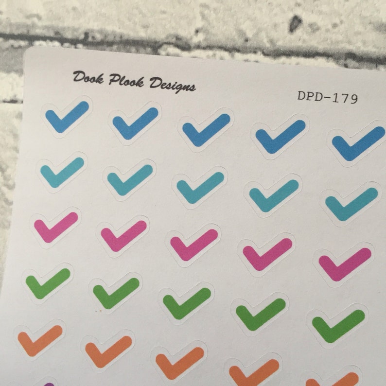 Tick / Check Mark Stickers for Erin Condren Plum Paper - Etsy