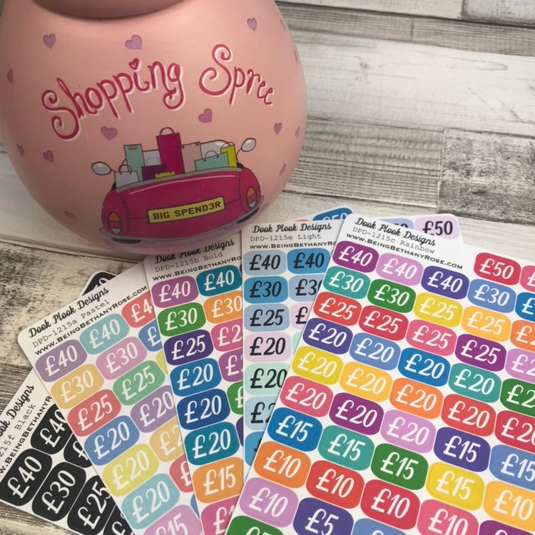 52 Week a Grand 1000 Pound Money Challenge Stickers for - Etsy