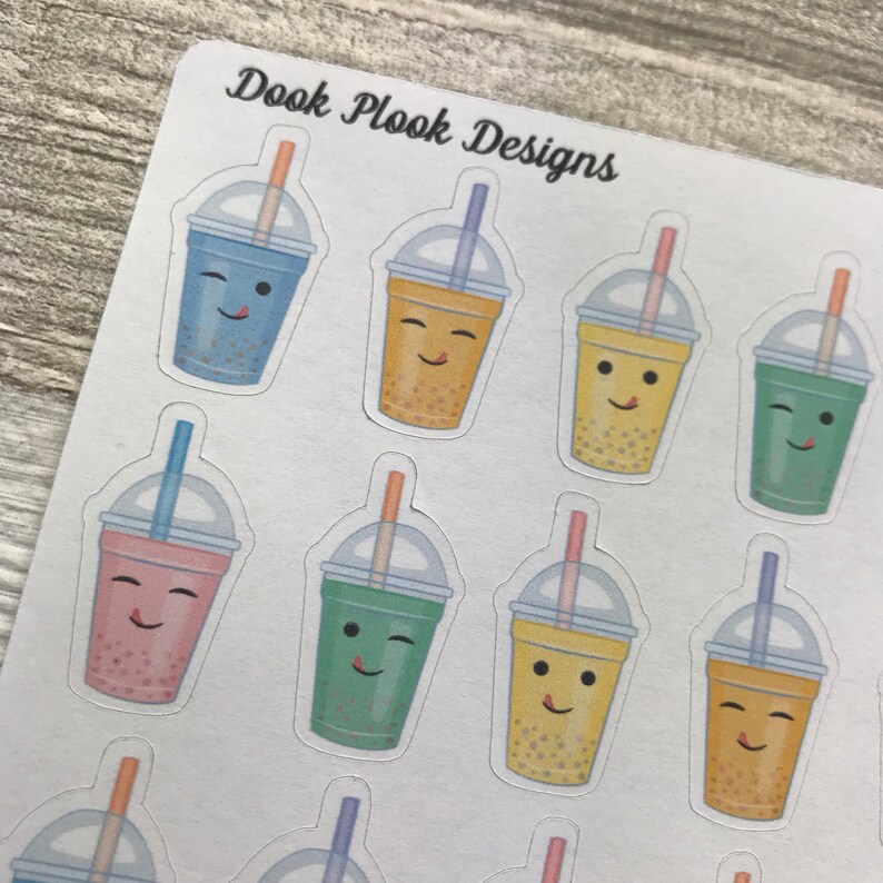 Smoothie Stickers for Various Planners Happy Planner Passion - Etsy
