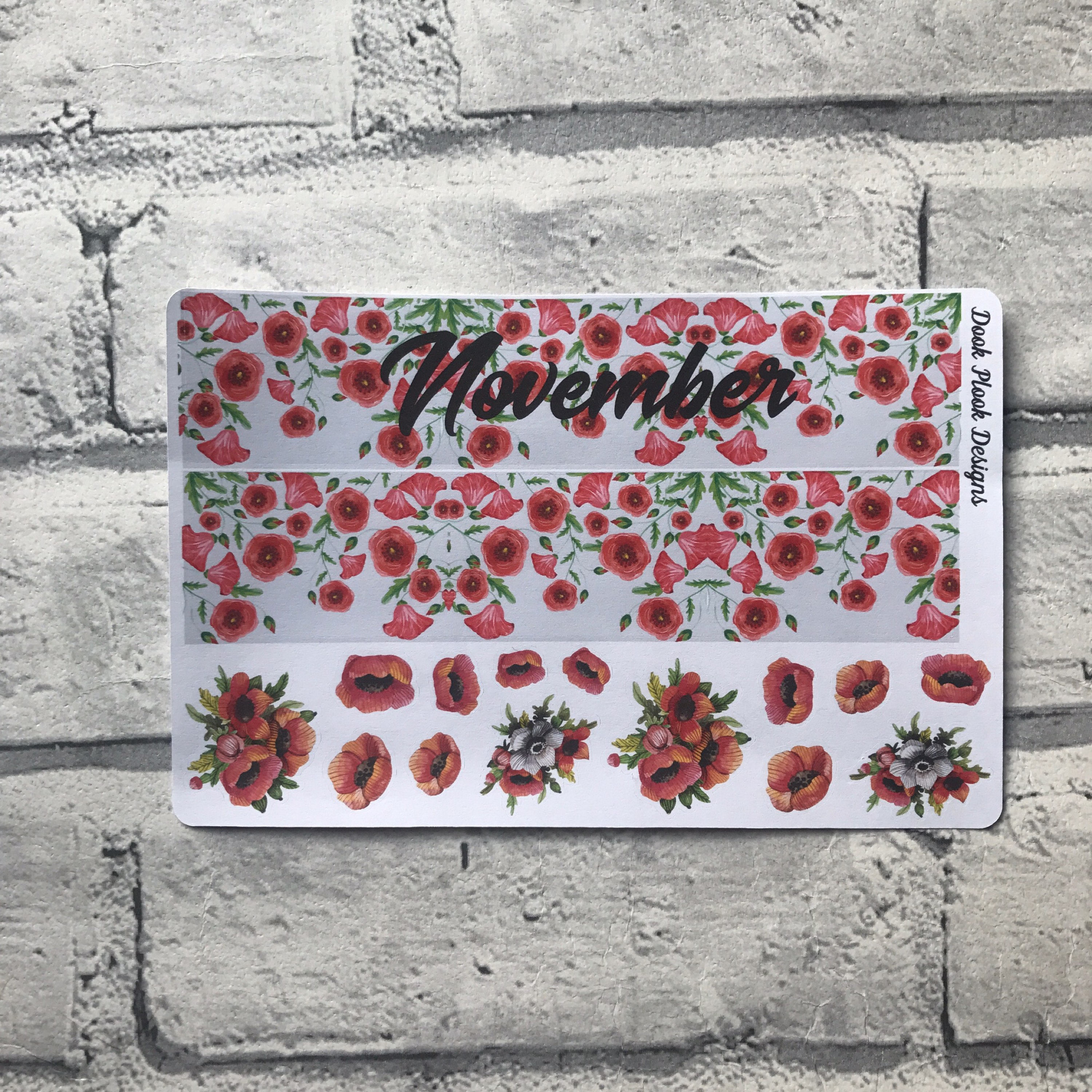November Poppies Monthly View Kit (can Change Month) for the Erin ...