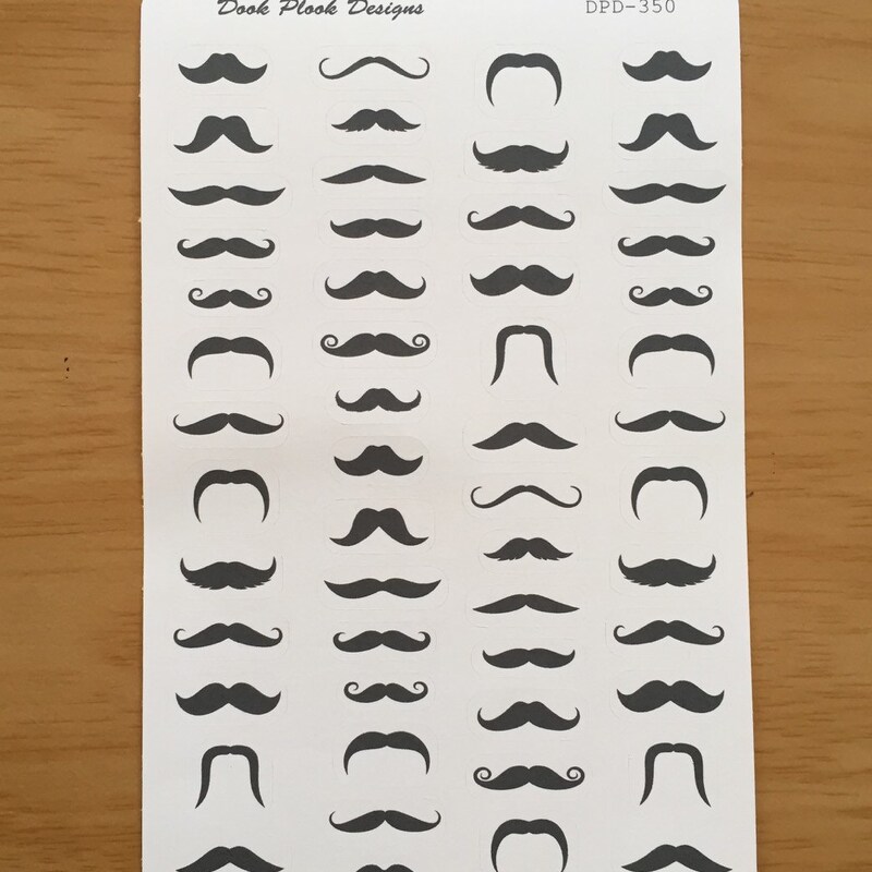 Mustache Stickers - Etsy