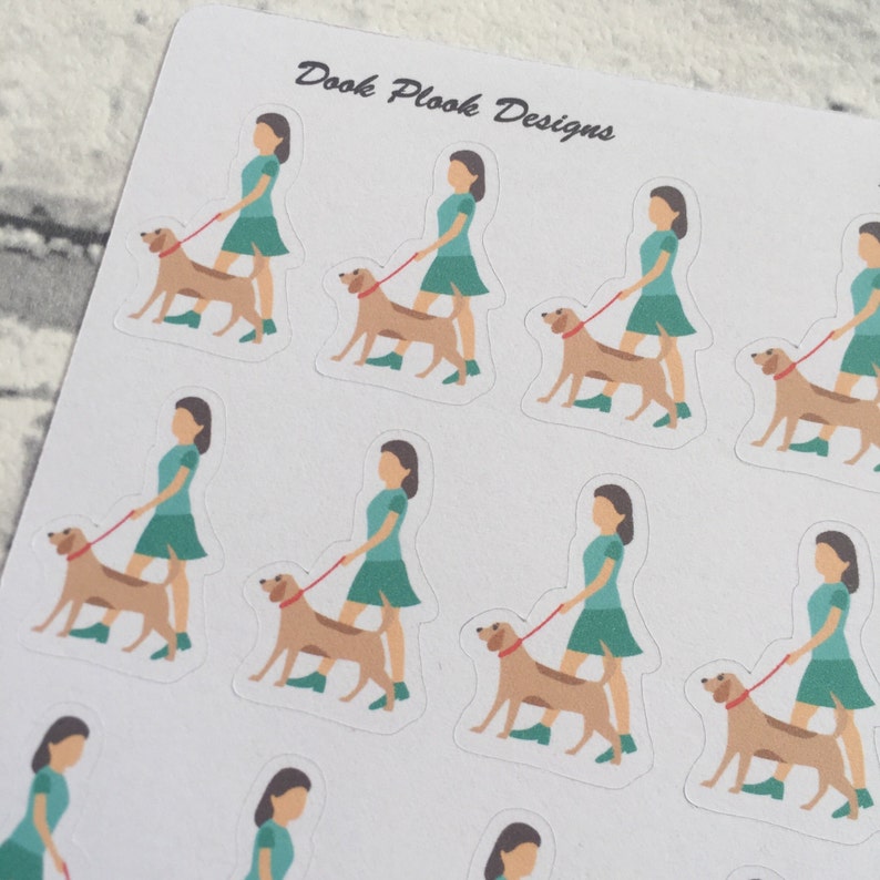 Dog Walking Stickers for Various Planners Happy Planner - Etsy