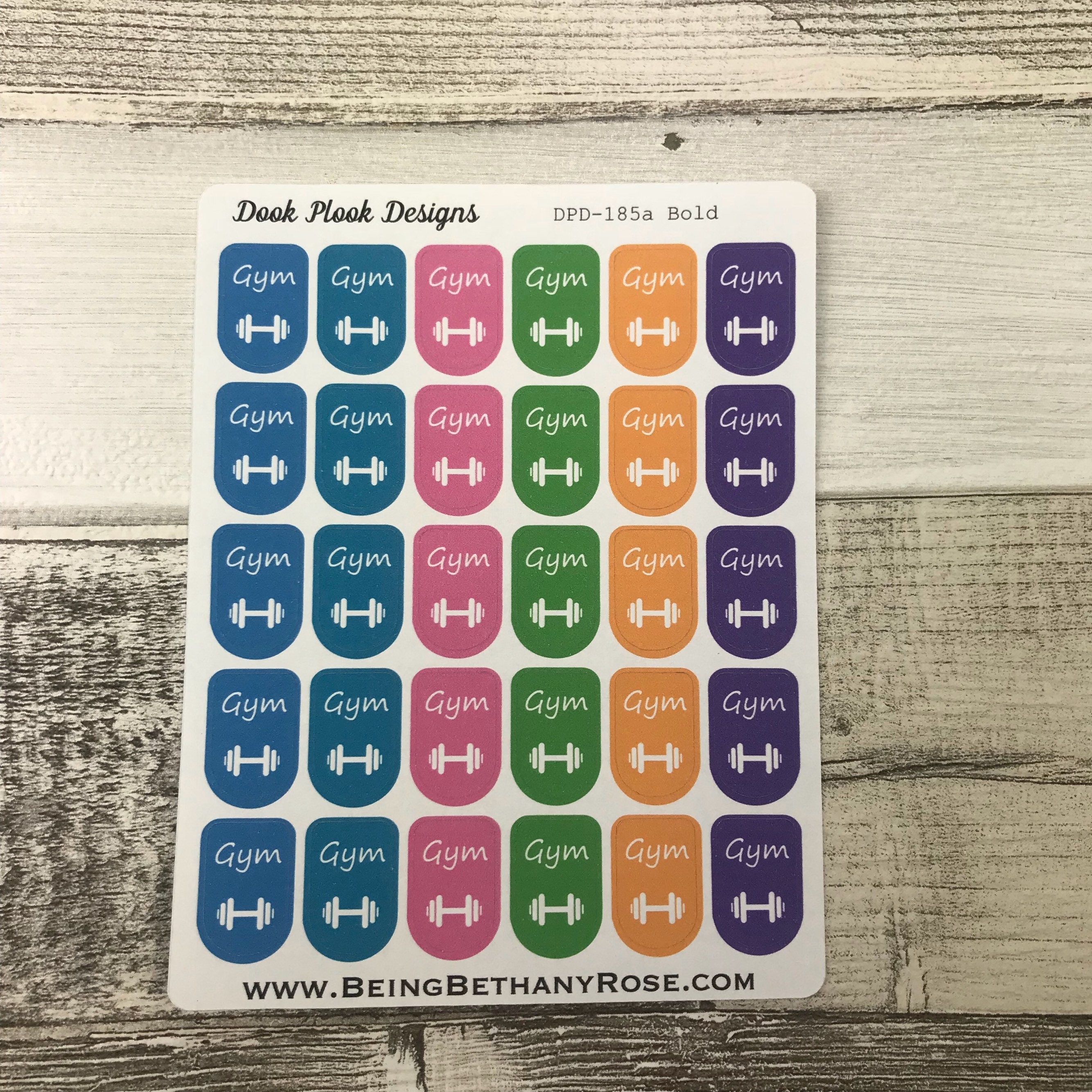 Gym Workout Stickers for Various Planners, Happy Planner, Passion ...