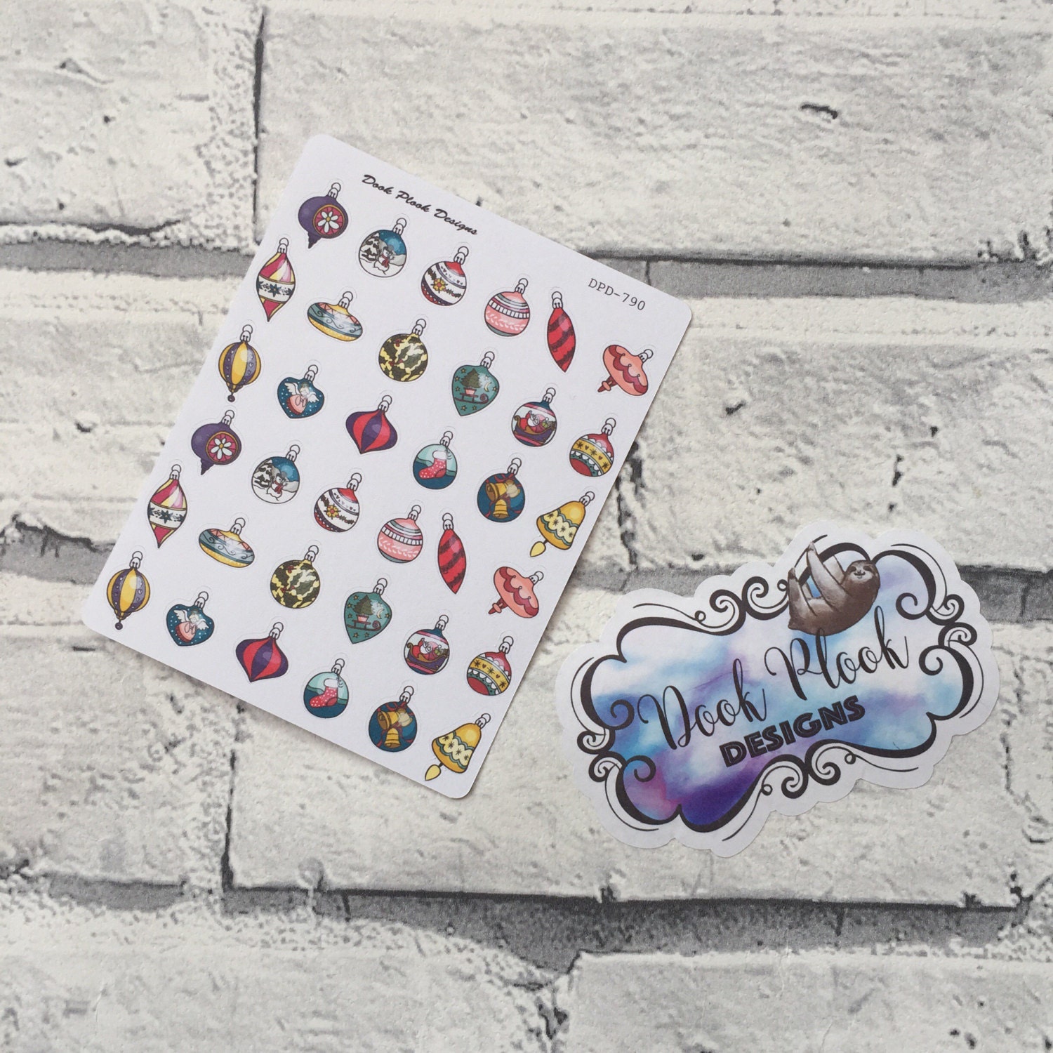 Christmas Bauble Stickers - Etsy UK