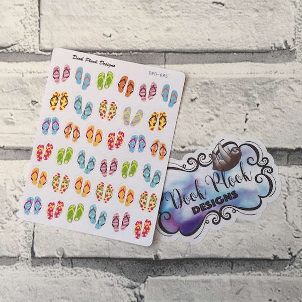 Flip Flop Stickers - Etsy