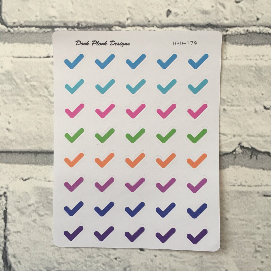 Tick / check mark stickers for Erin Condren Plum Paper | Etsy