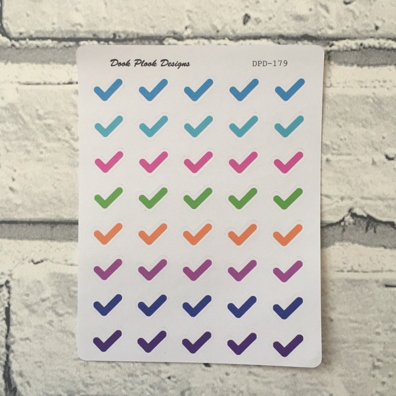 Tick / Check Mark Stickers for Erin Condren, Plum Paper, Filofax, Kikki ...