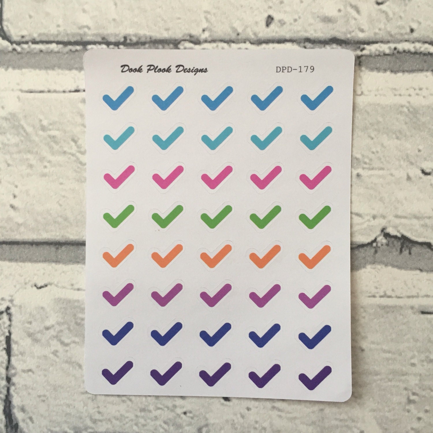Tick / Check Mark Stickers for Erin Condren, Plum Paper, Filofax, Kikki ...