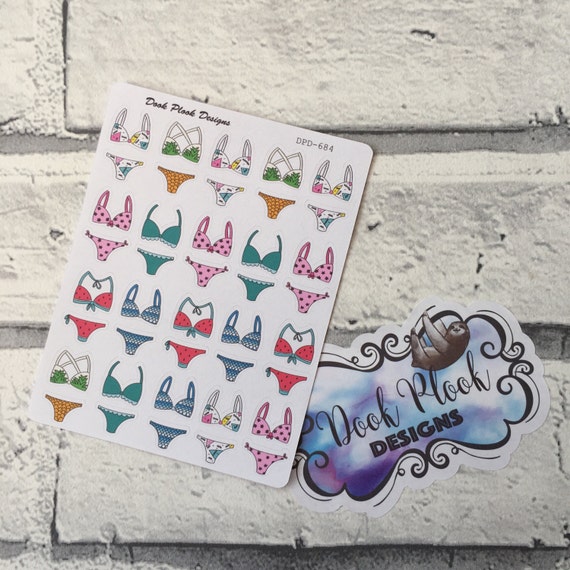 Bikini Stickers for Various Planners Filofax Bullet Journal | Etsy