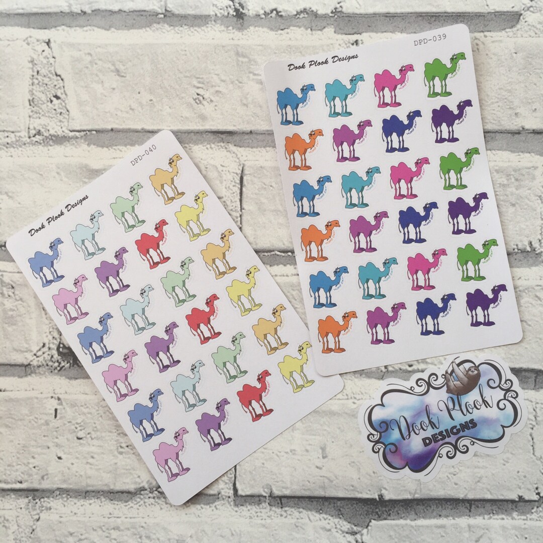 Hump Day! Camel Stickers for Erin Condren, Plum Paper, Filofax, Kikki K ...