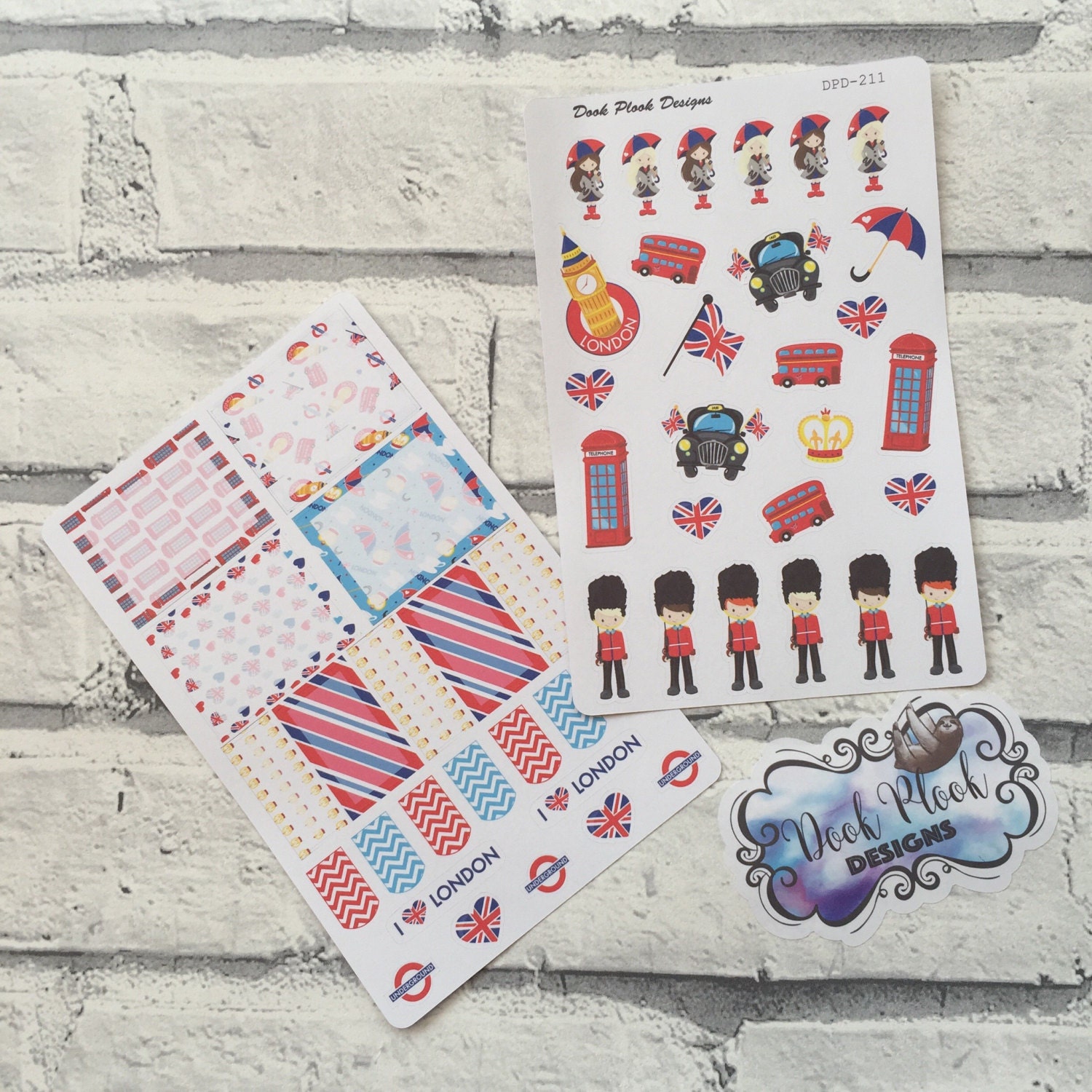 London sticker set for various planners Filofax Bullet | Etsy