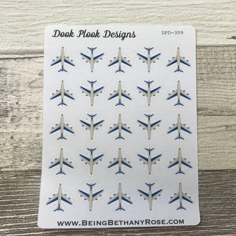 Plane Stickers for Various Planners Filofax Bullet Journal | Etsy