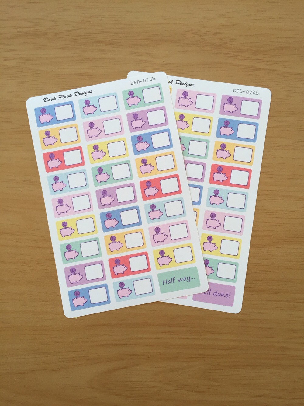 Blank 52 Week Money Challenge Stickers for Various Planners | Etsy