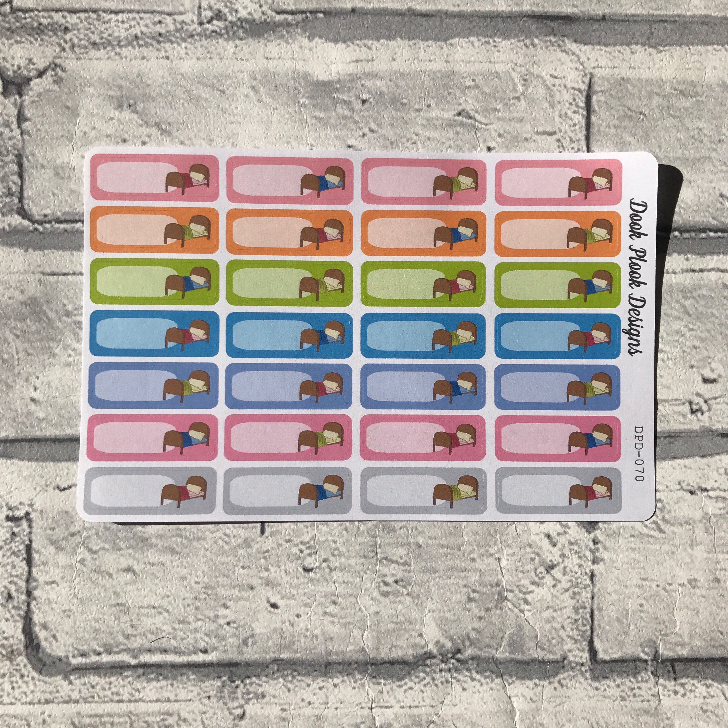 Change the Bed Stickers for Various Planners Hobonichi Kikki - Etsy UK