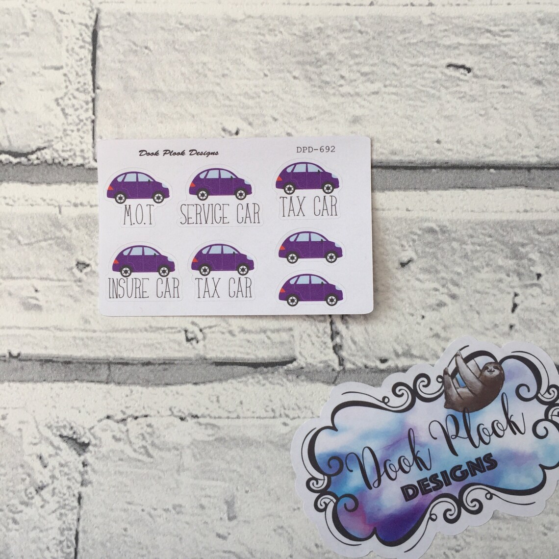 Car service/MOT/insurance stickers for various planners Kikki | Etsy