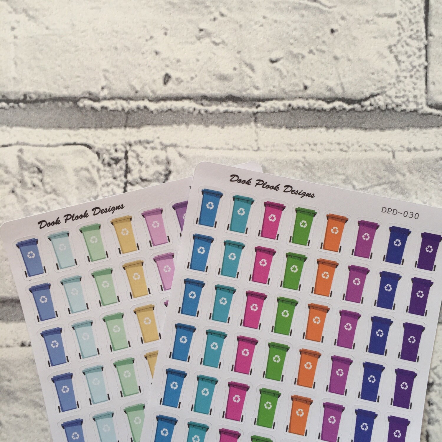 Recycle Bin Stickers for Erin Condren Plum Paper Filofax - Etsy UK