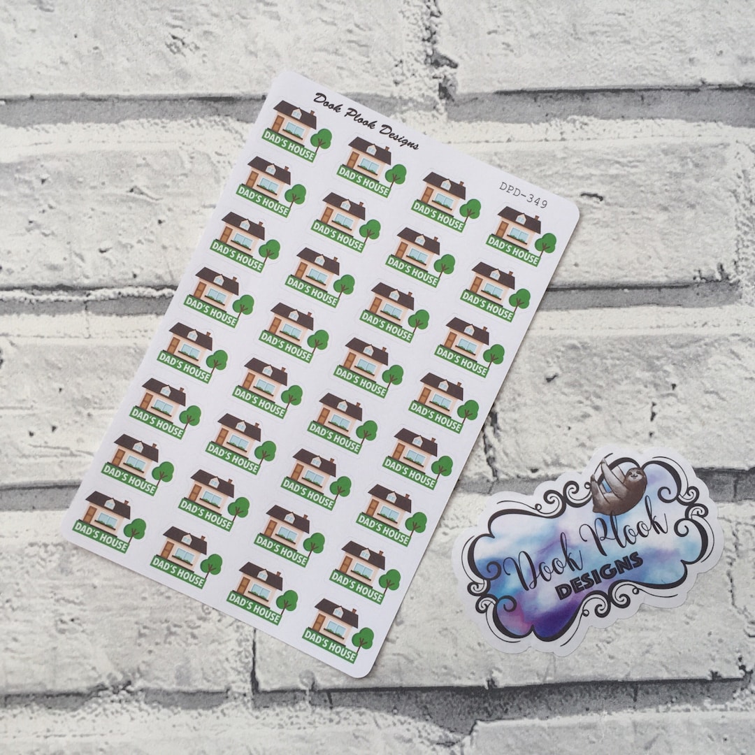 Custody (dad's House) Stickers for Various Planners, Hobonichi ...