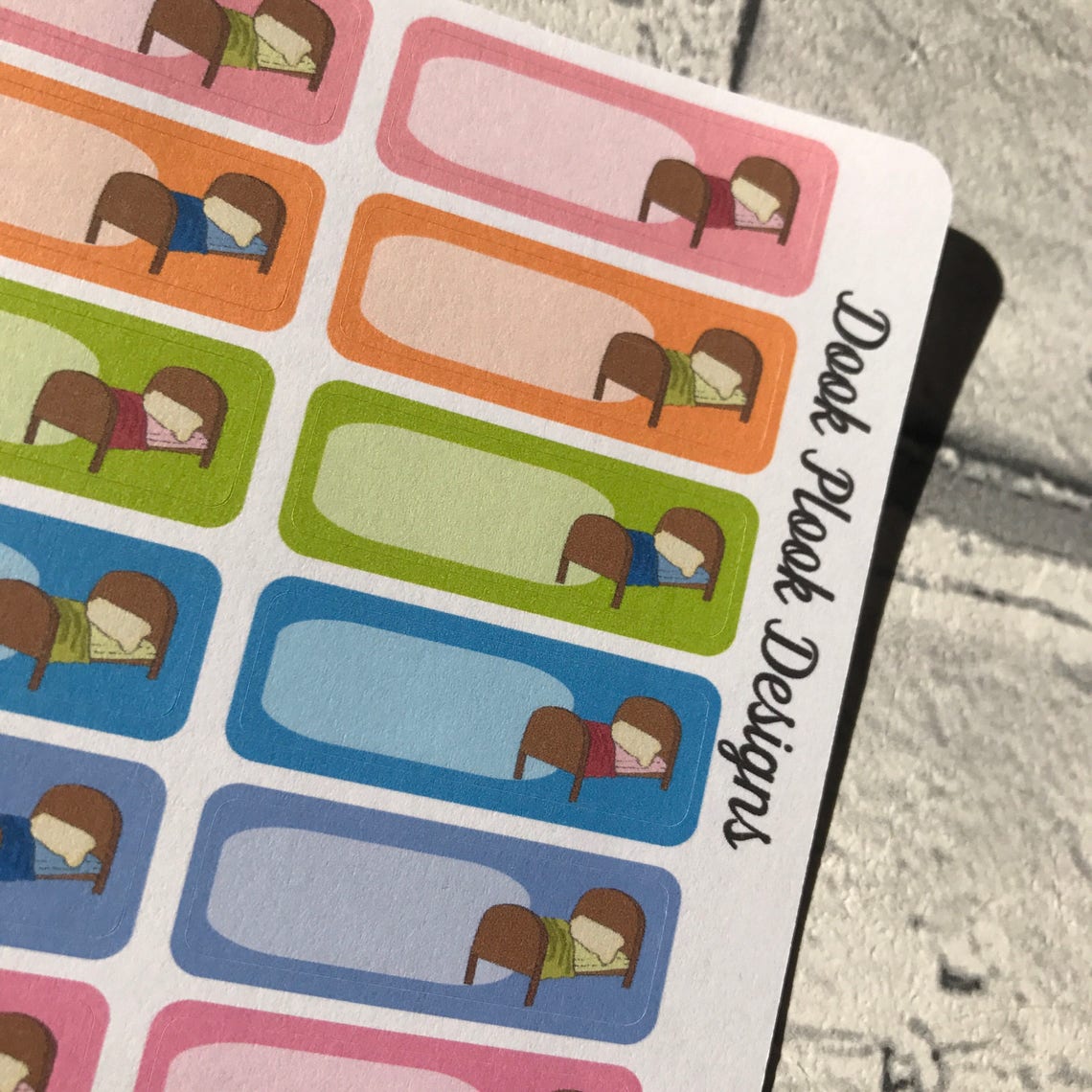 Change the Bed Stickers for Various Planners Hobonichi Kikki - Etsy UK