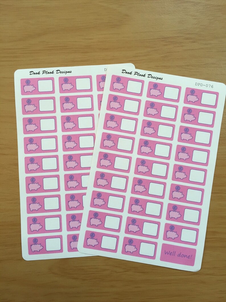 Blank 52 Week Money Challenge Stickers for Various Planners, Filofax ...