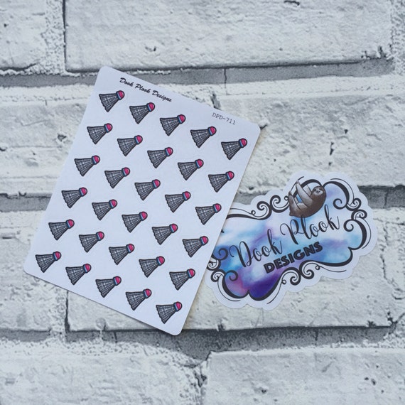 Badminton Shuttlecock Stickers for Various Planners Happy - Etsy UK