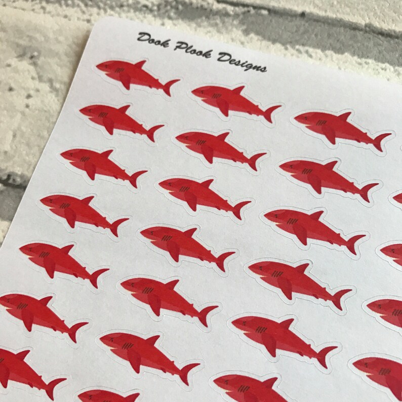 Shark Week Stickers for Erin Condren, Plum Paper, Filofax, Kikki K ...