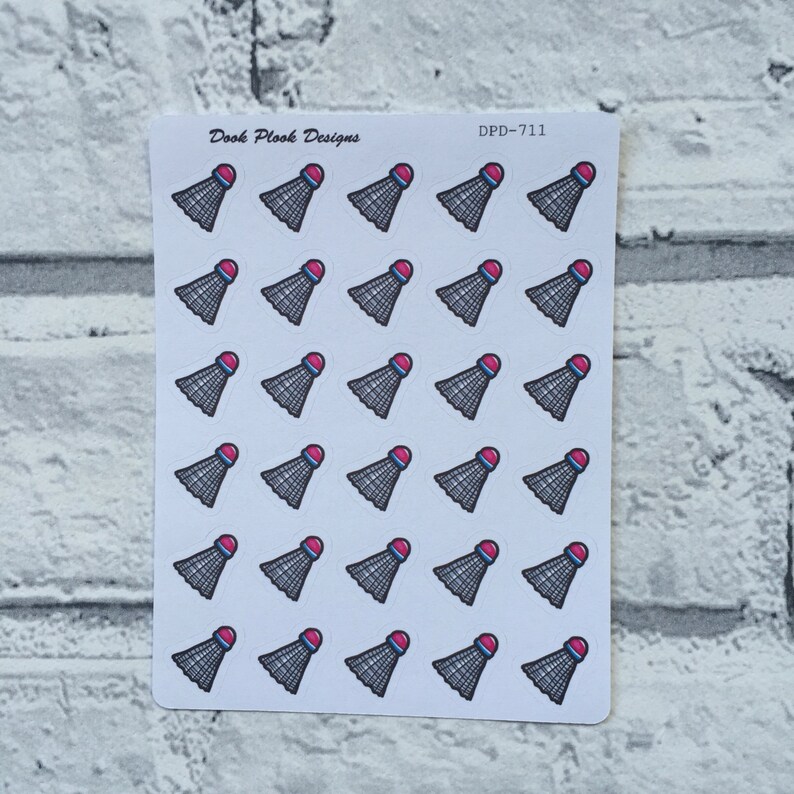 Badminton Shuttlecock Stickers for Various Planners, Happy Planner ...