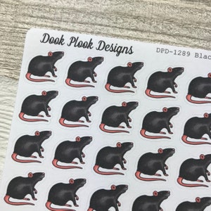 Realistic Rat (white, Black, Hooded) Stickers for Various Planners ...