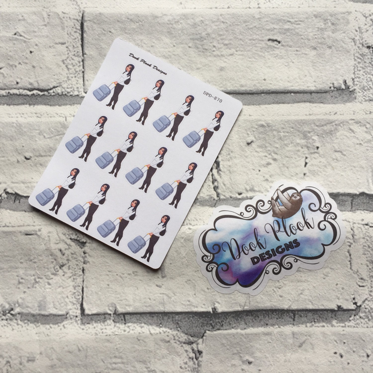 Female Traveller Stickers for Various Planners Filofax - Etsy UK
