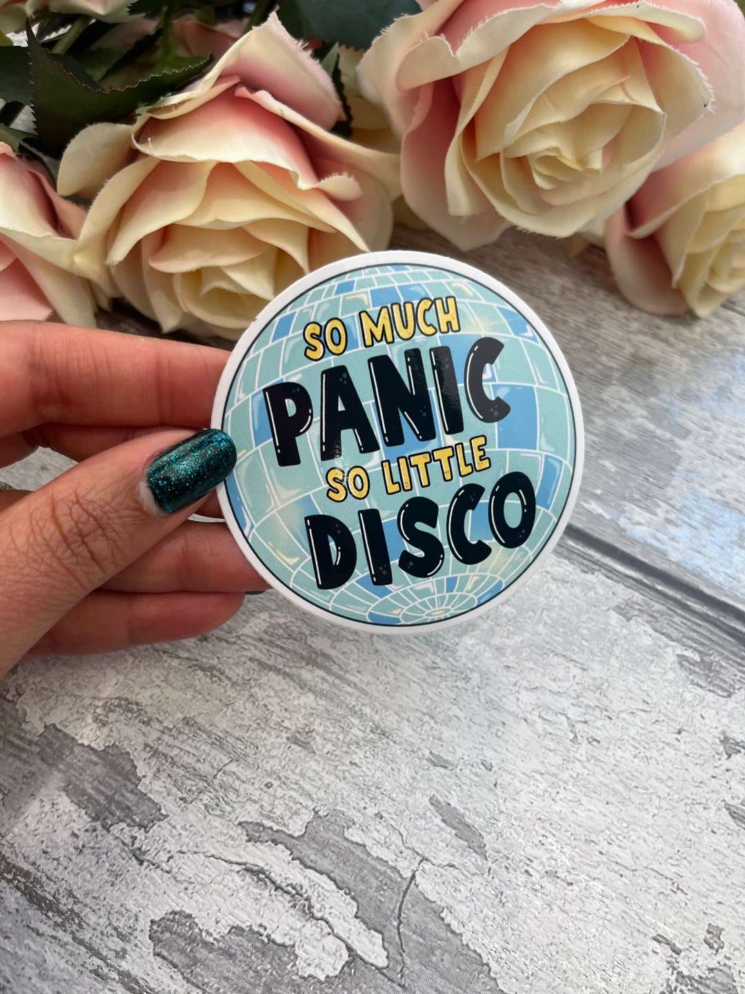 So Much Panic... Funny Quote Vinyl Sticker - Etsy