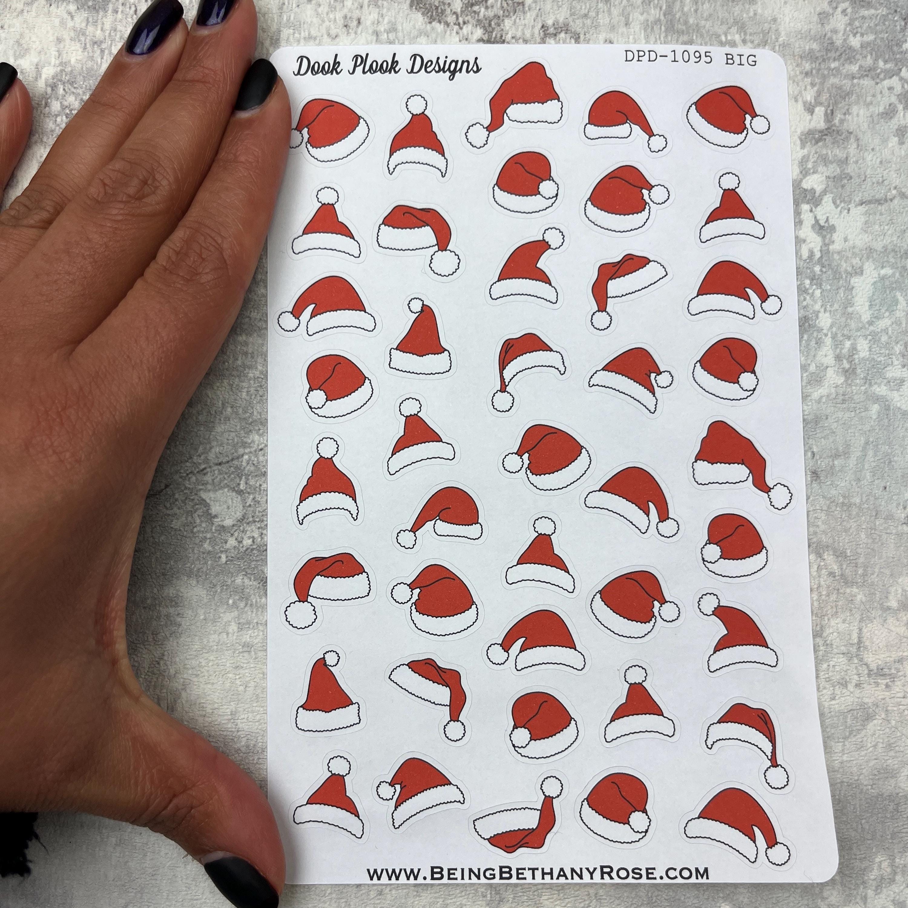 Small Santa Hat Stickers for Various Planners, Happy Planner ...