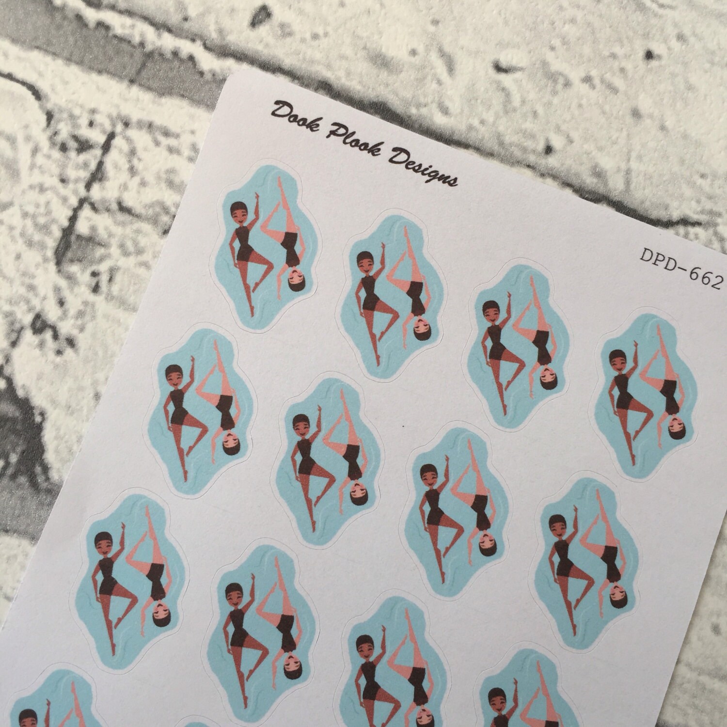 Synchronised swimming stickers for various planners Happy | Etsy