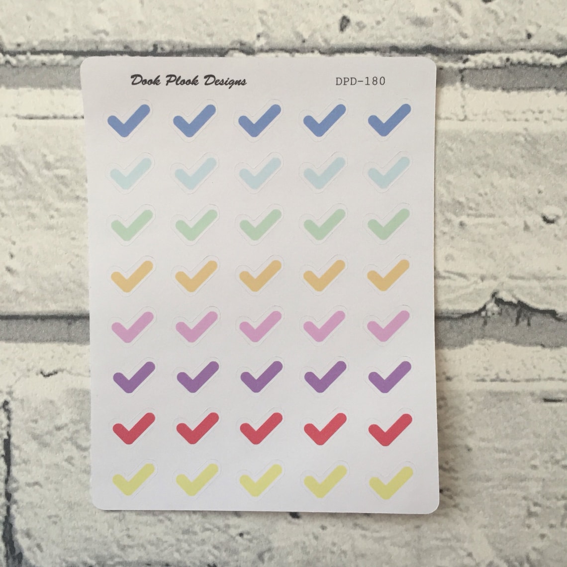 Tick / Check Mark Stickers for Erin Condren, Plum Paper, Filofax, Kikki ...