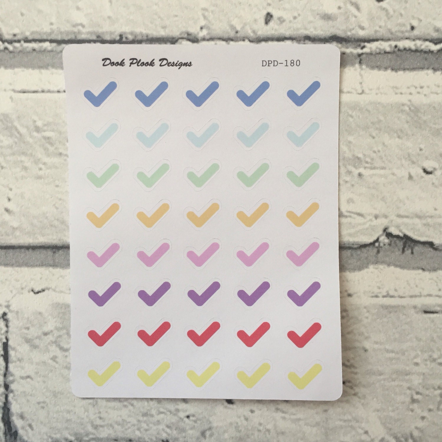 Tick / Check Mark Stickers for Erin Condren, Plum Paper, Filofax, Kikki ...