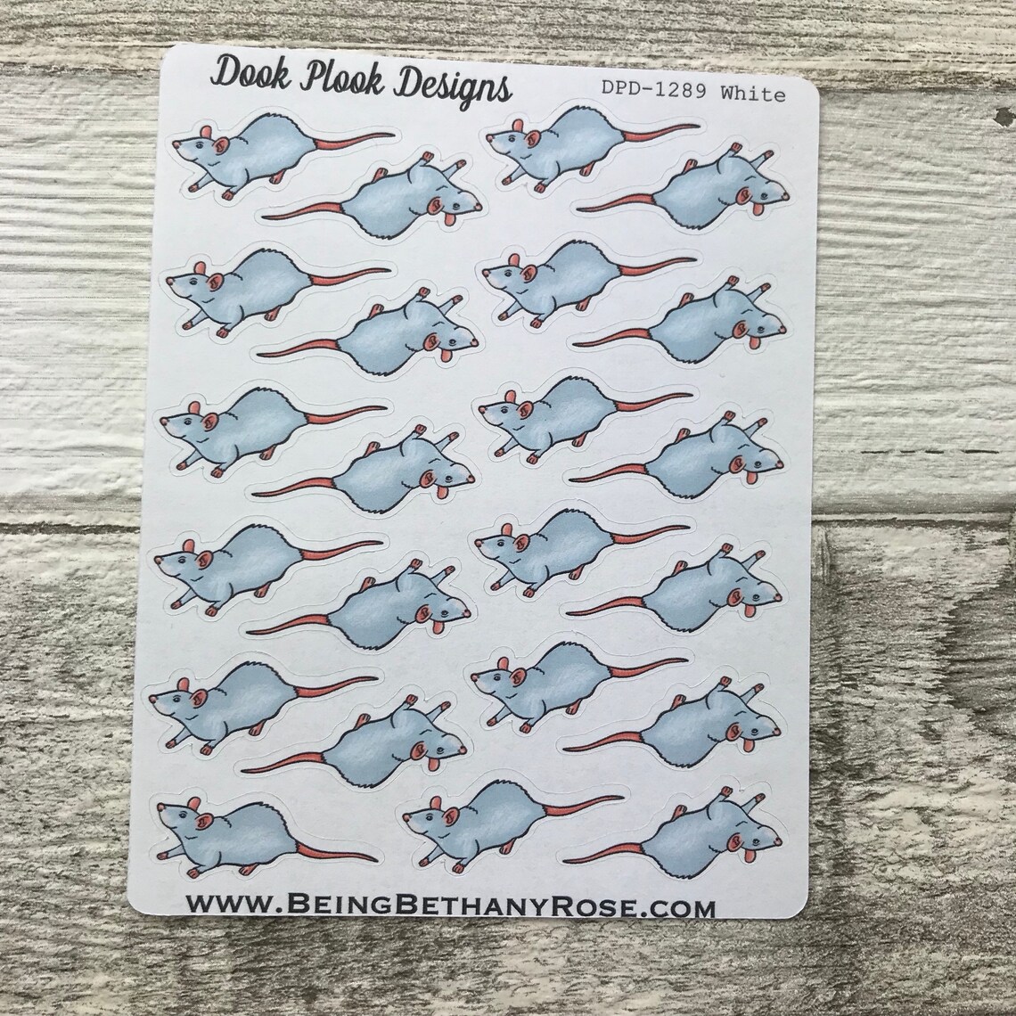 Realistic Rat white Black Hooded Stickers for Various | Etsy