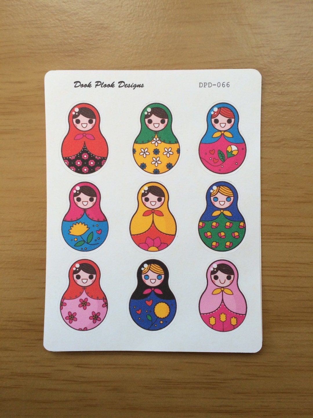 Russian Doll Sticker Set for Erin Condren, Plum Paper, Filofax, Kikki K ...