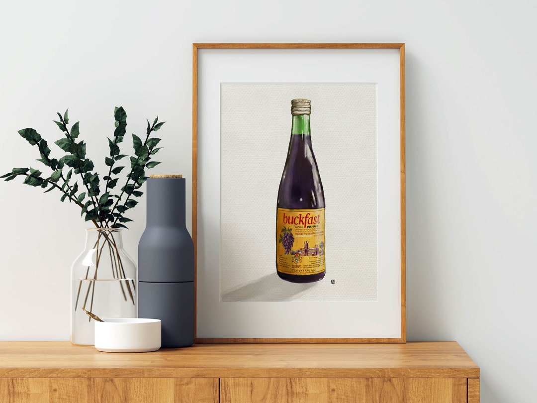 Buckfast Bottle Watercolour Painting Artwork Print Bucky Drink Buckfast ...