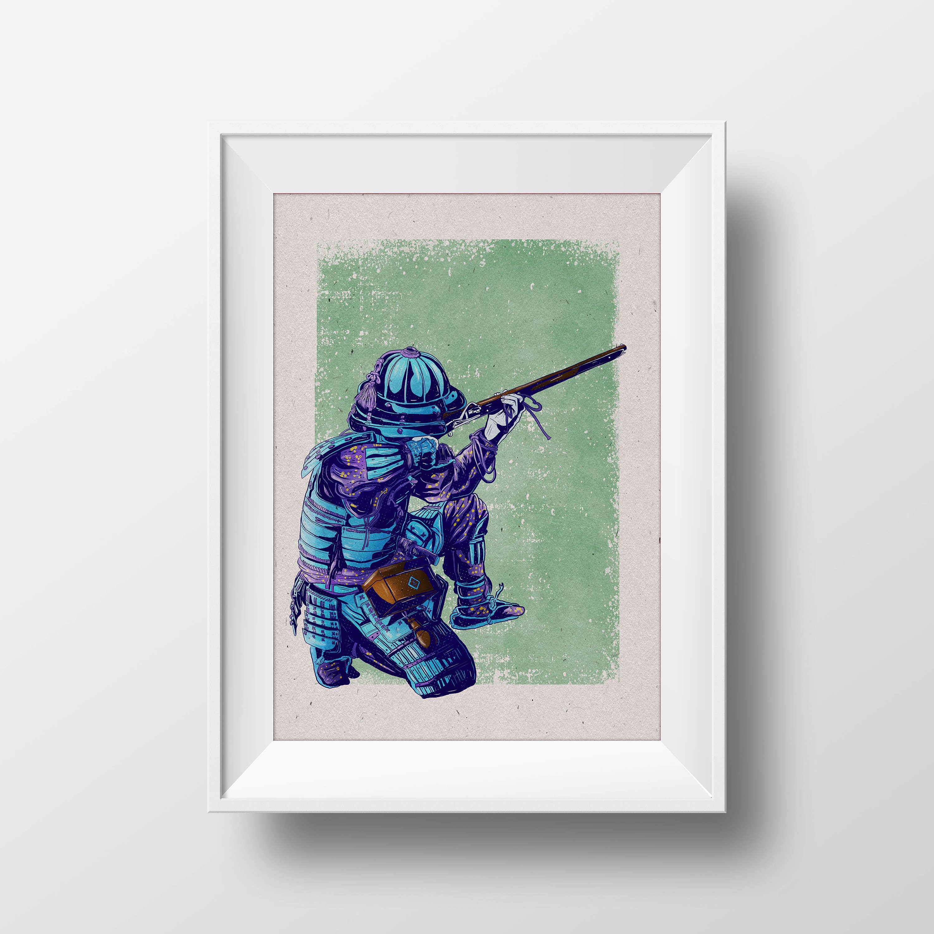 Samurai Tanegashima Rifle Musket A4 Print Artwork Japan Japanese ...