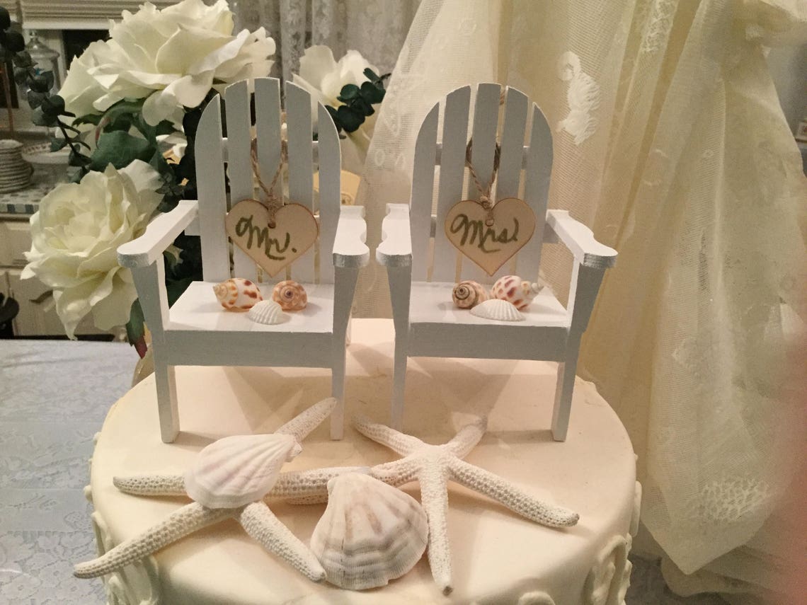 Beach Wedding Cake Topper Rustic Beach Cake Topper Wooden - Etsy