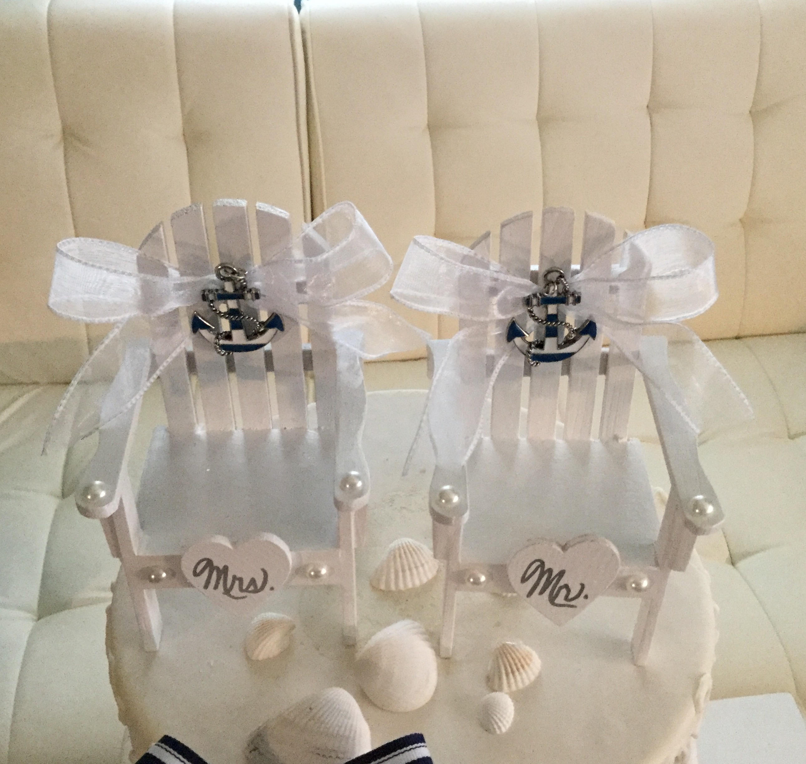 Nautical Cake Toppers Beach Wedding Cake Toppers Adirondack | Etsy