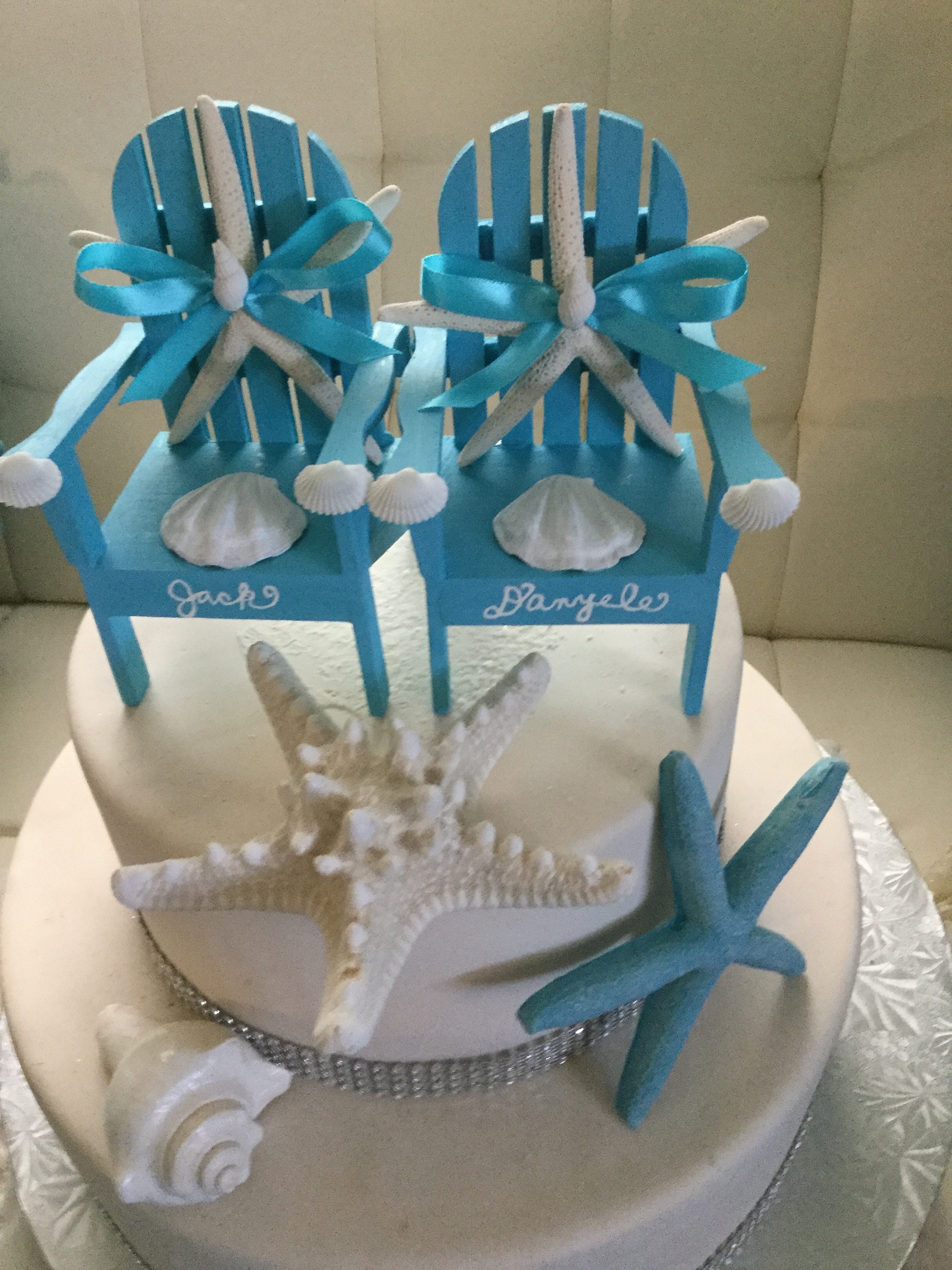 Beach Wedding Cake Topper Wedding Cake Topper Turquoise Cake - Etsy
