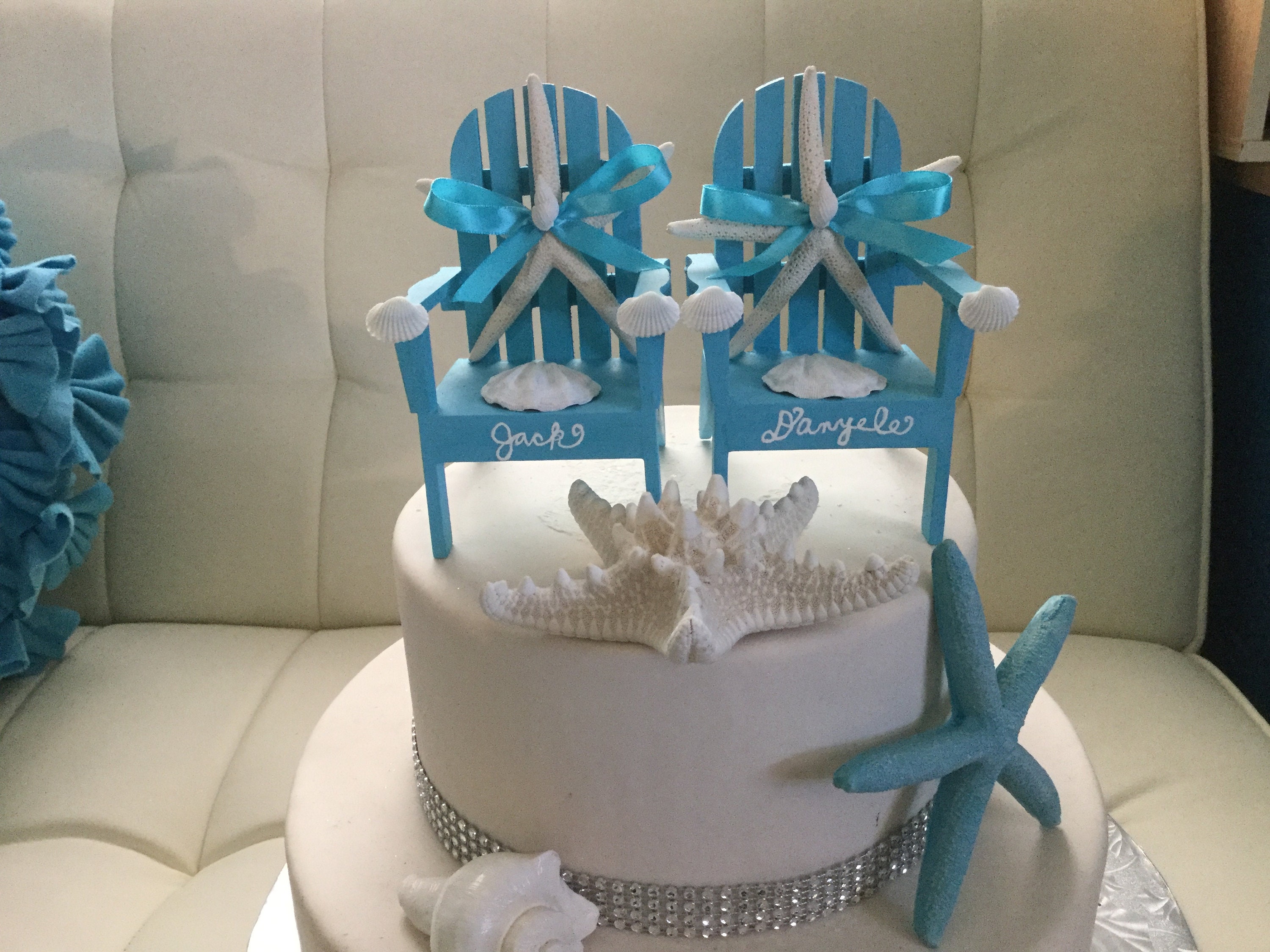 Beach Wedding Cake Topper Wedding Cake Topper Turquoise Cake - Etsy