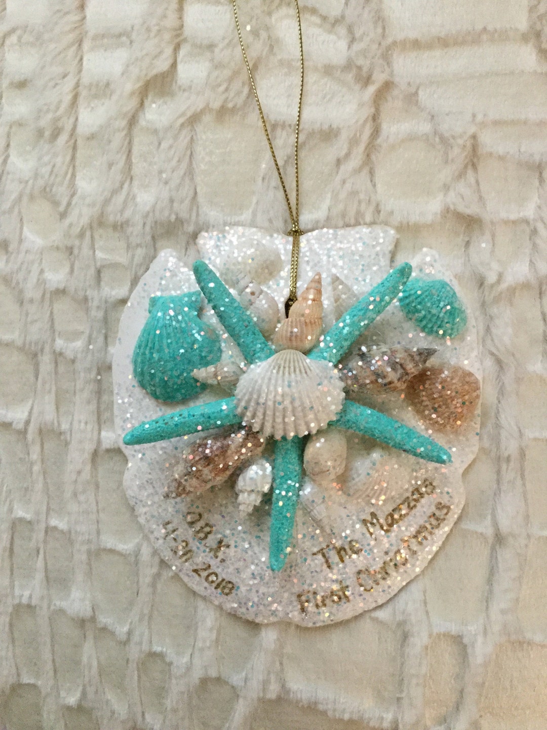 Personalized Seashell First Christmas Ornament, Personalized Ornament ...