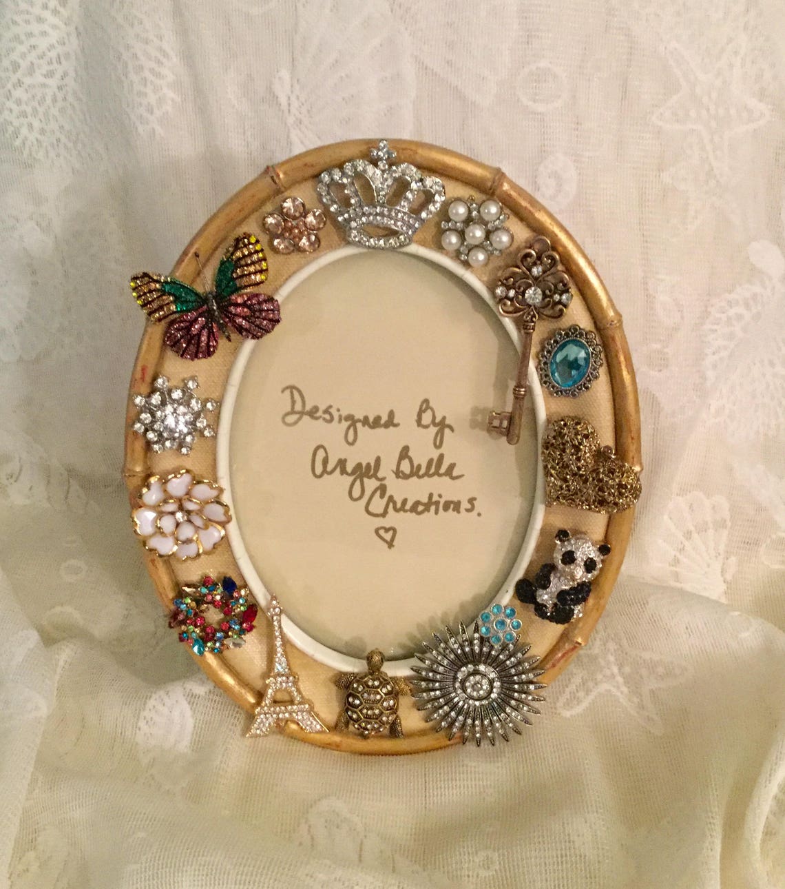 Vintage Jewelry Art Picture Frame Jeweled Picture Frame - Etsy