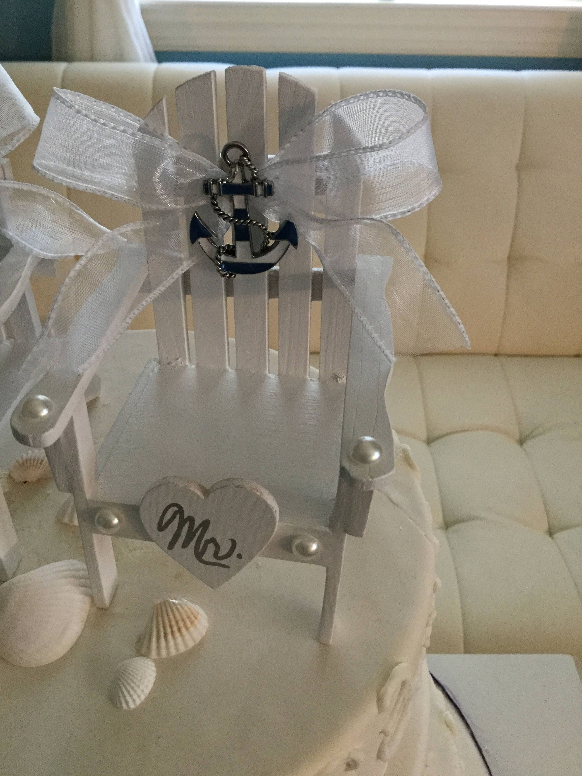 Nautical Cake Toppers Beach Wedding Cake Toppers Adirondack | Etsy
