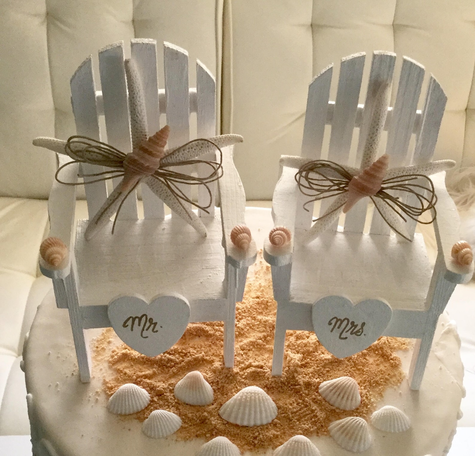 Beach Wedding Cake Toppers Starfish Cake Topper Beach Cake - Etsy
