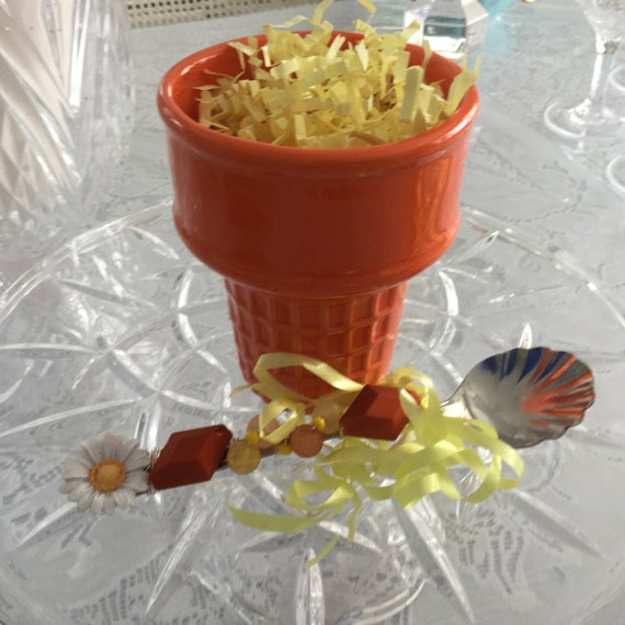 Ice Cream Cone Cup With Coordinated Hand-beaded Jeweled | Etsy