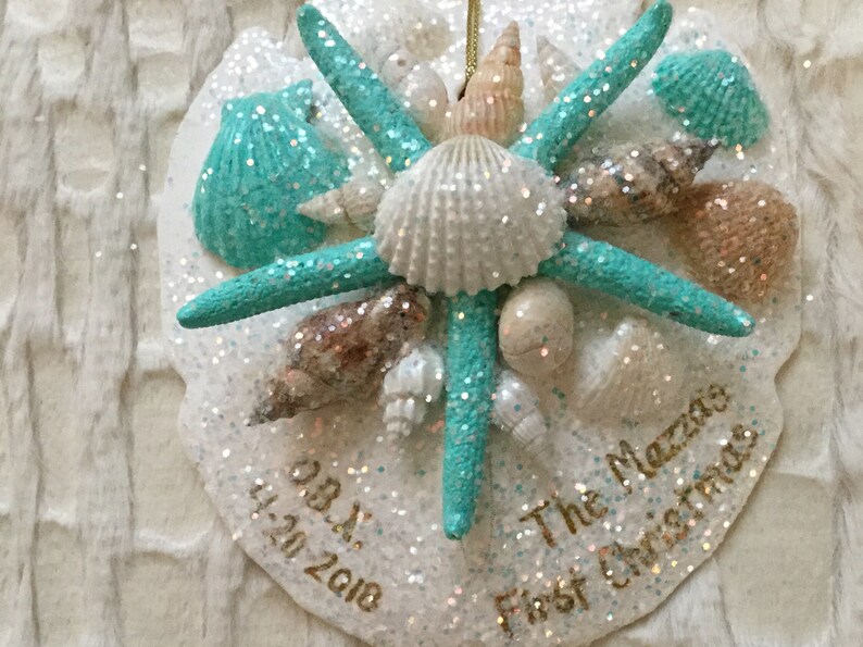 Personalized Seashell First Christmas Ornament Personalized | Etsy