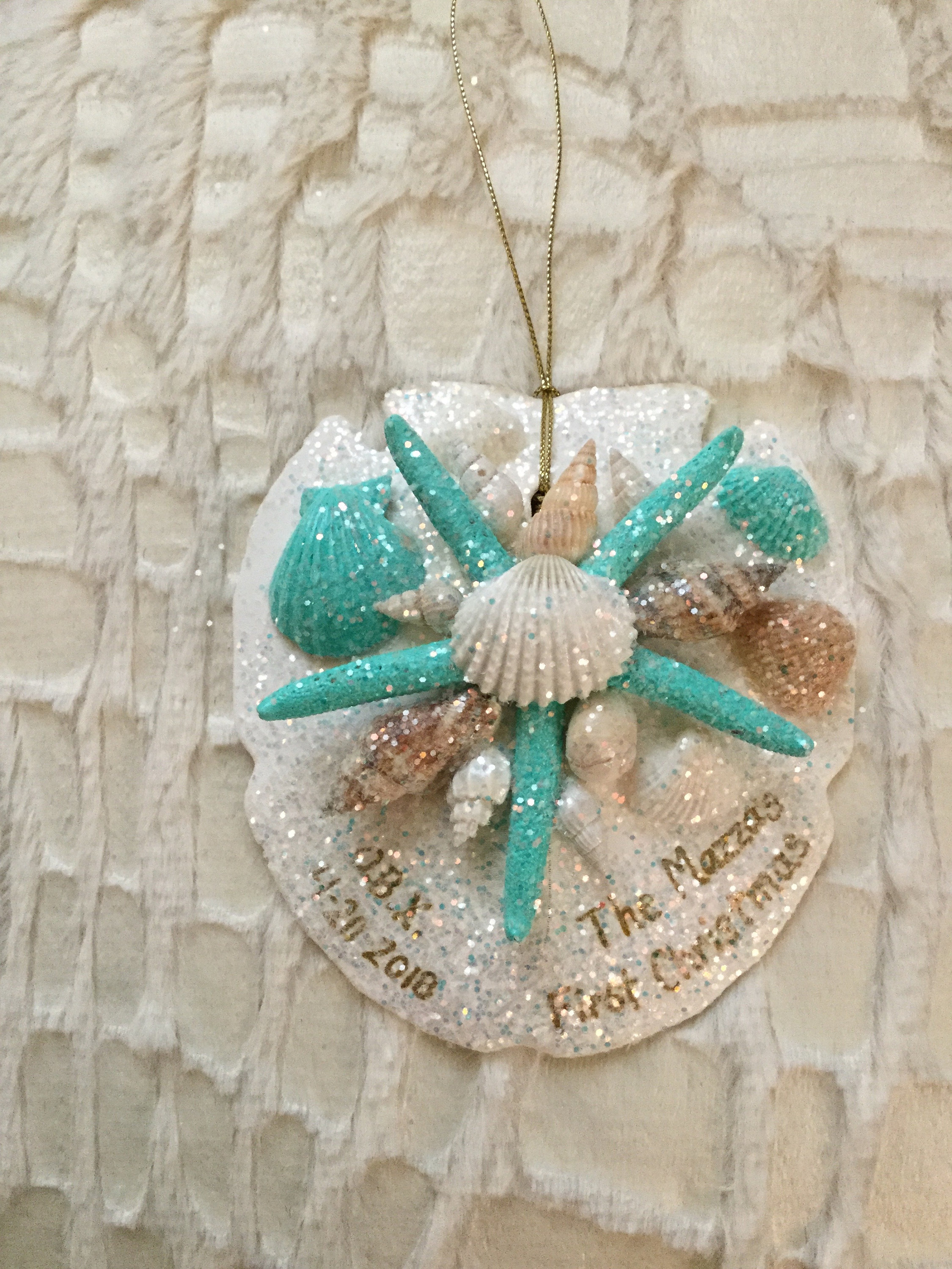 Personalized Seashell First Christmas Ornament, Personalized Ornament ...