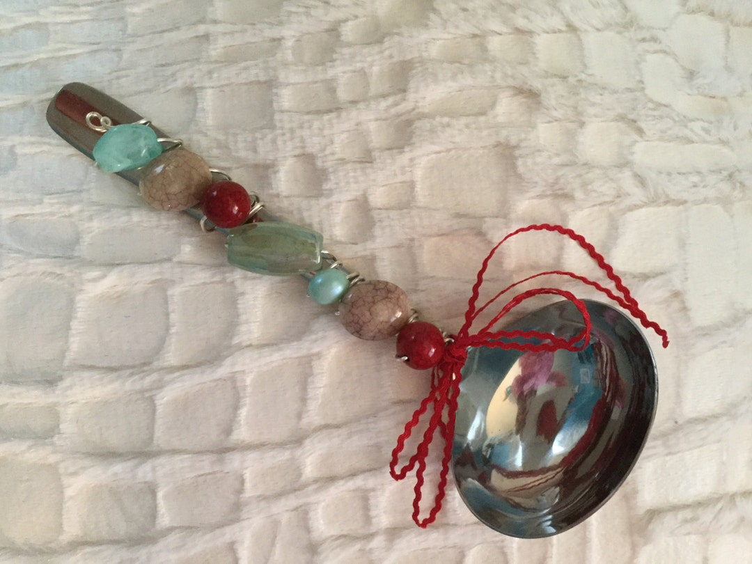 Jeweled Stainless Steel Soup Ladle. Ladle Handle is Embellished With ...