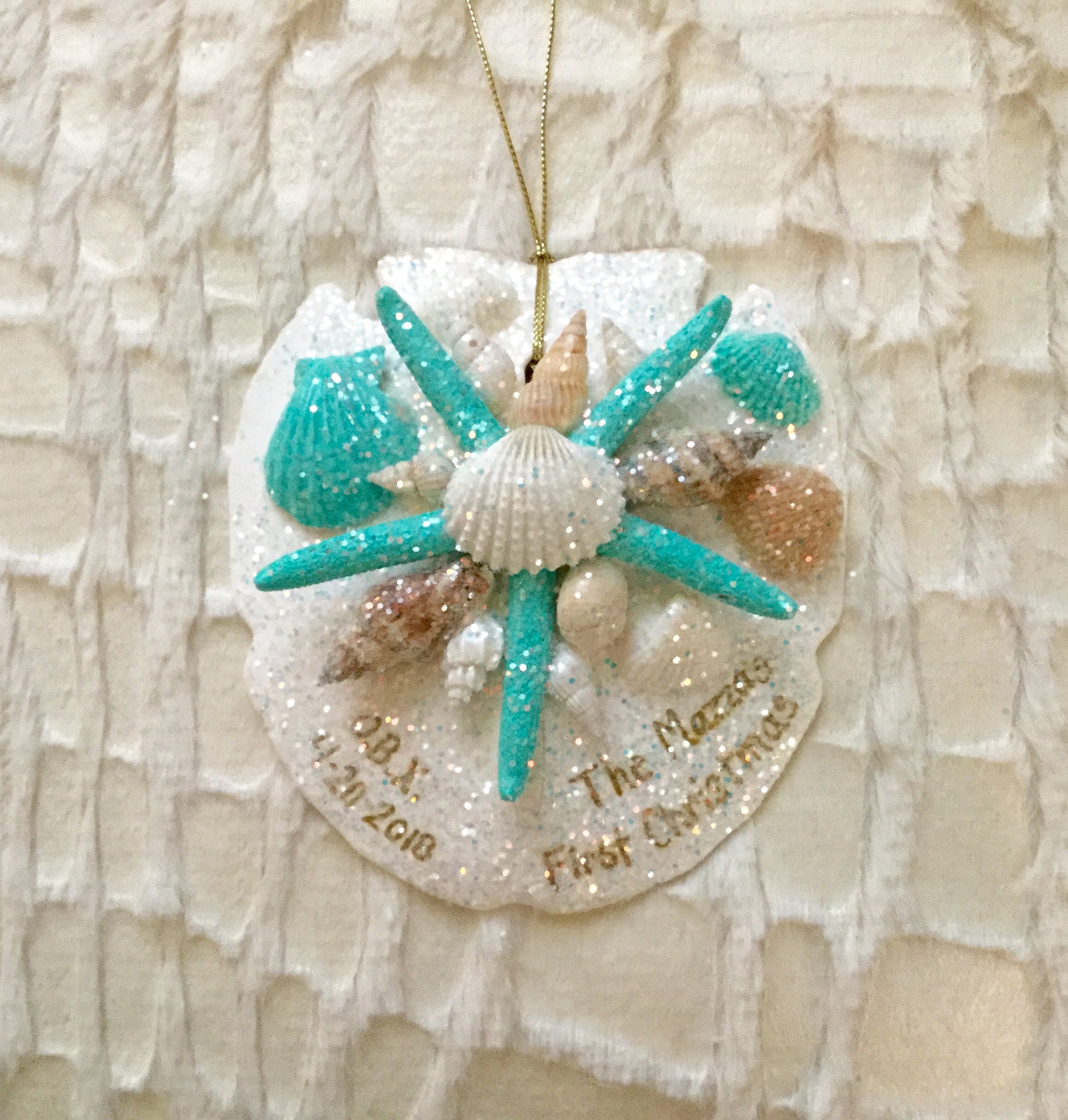 Personalized Seashell First Christmas Ornament Personalized | Etsy